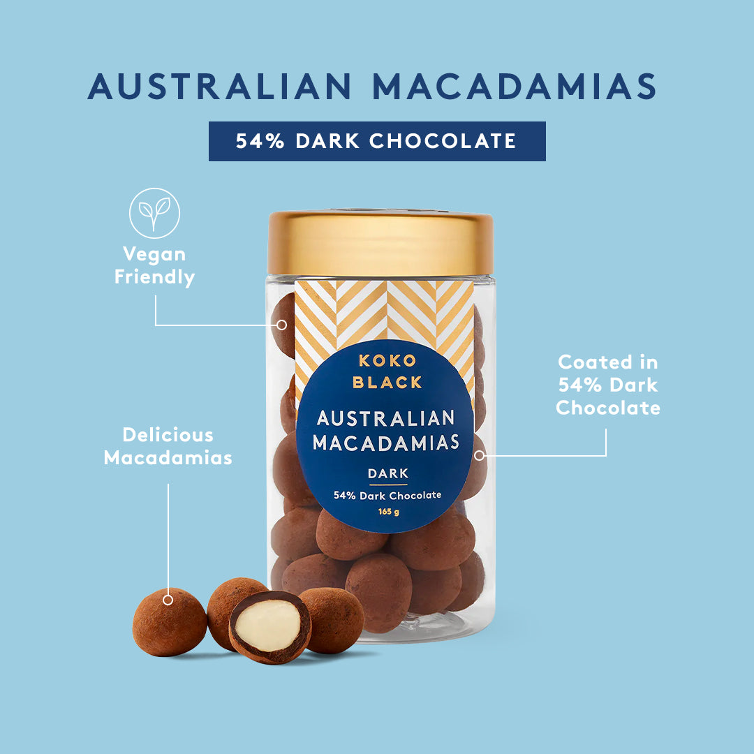 Macadamias 165g | Dark Chocolate – Koko Black Chocolate
