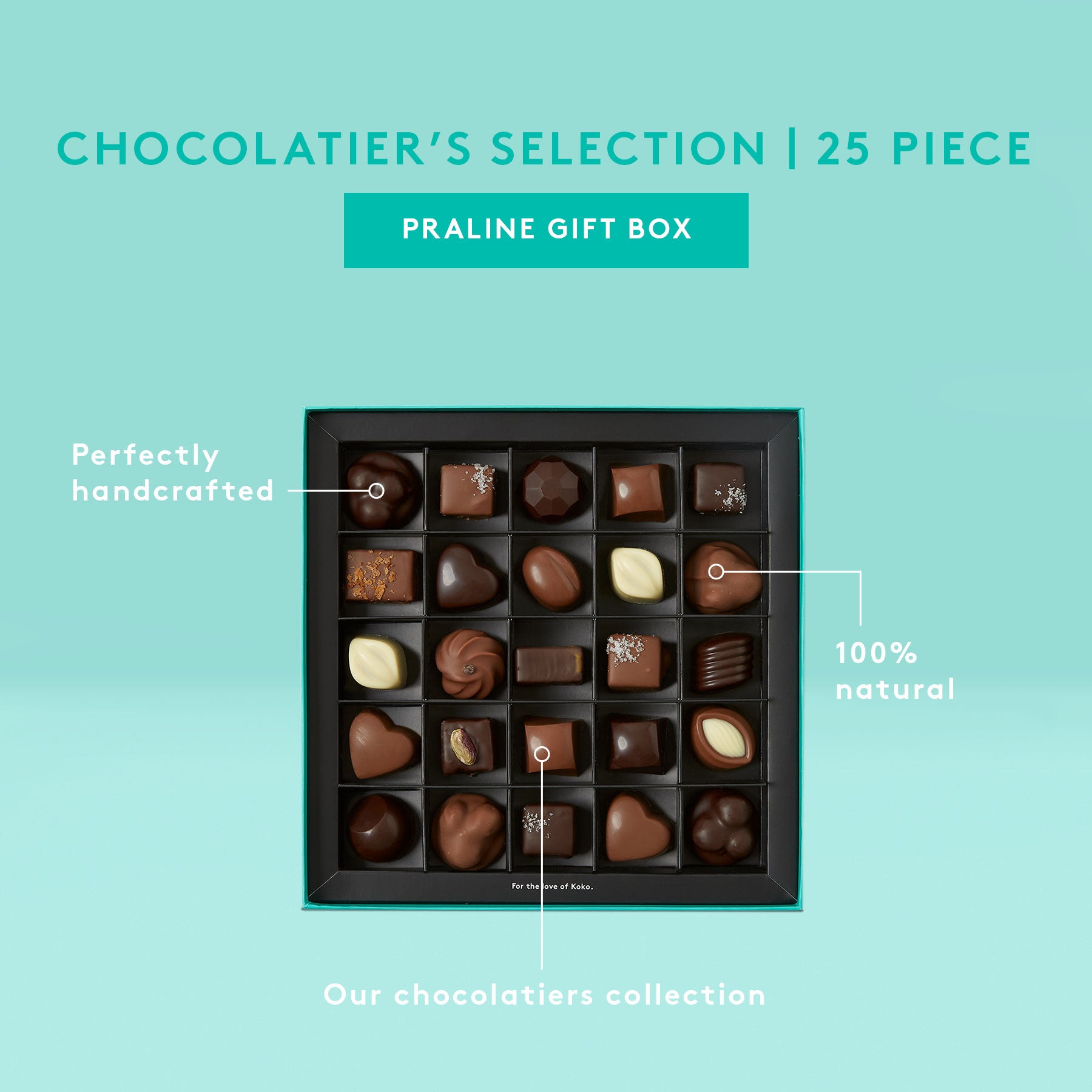 Chocolatier's Selection Praline Gift Box | 25 Piece – Koko Black Chocolate