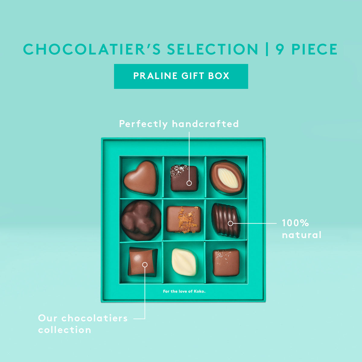 Chocolatier's Selection Praline Gift Box | 9 Piece – Koko Black Chocolate