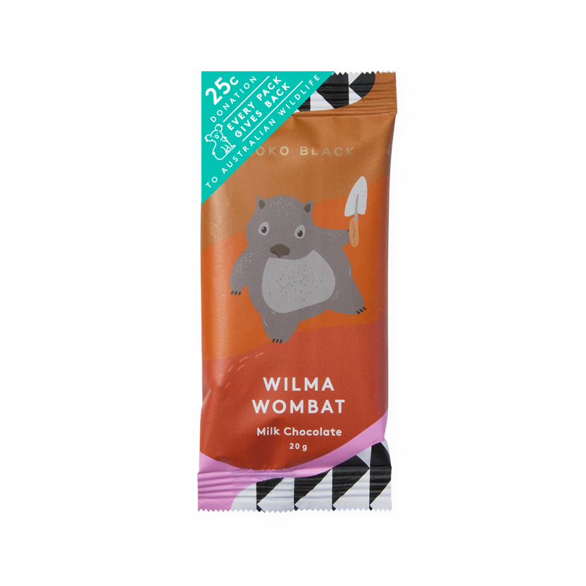 Wilma Wombat Mini Block | Milk Chocolate – Koko Black Chocolate